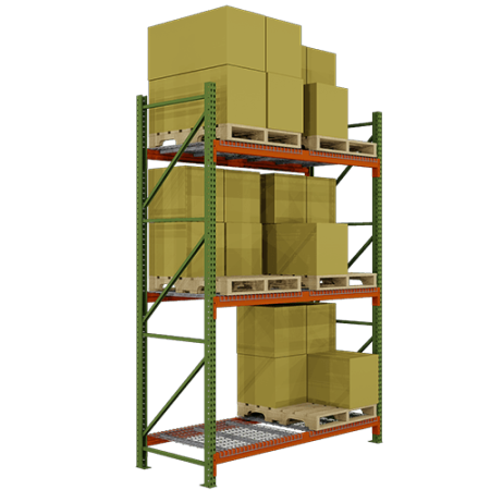UPR Teardrop Pallet Rack 48" Starter Kit 12'-14' - 3 Levels - UPR